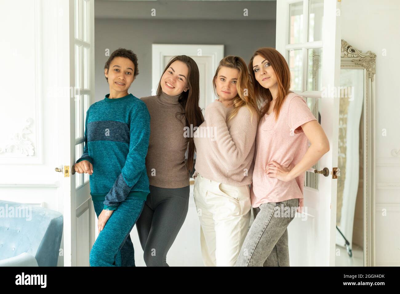 A diversity of girlfriends. International friendship of girls, girls at ...