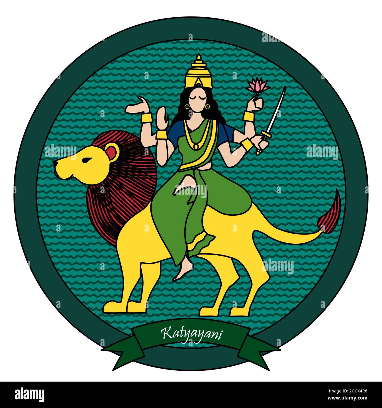 Goddess durga on lion hi-res stock photography and images - Alamy