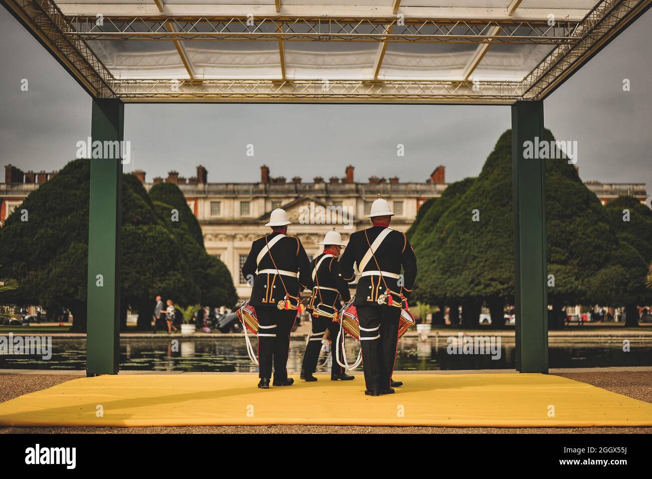 Hampton Court Palace, London, UK. 3rd September 2021. The Royal Marines ...