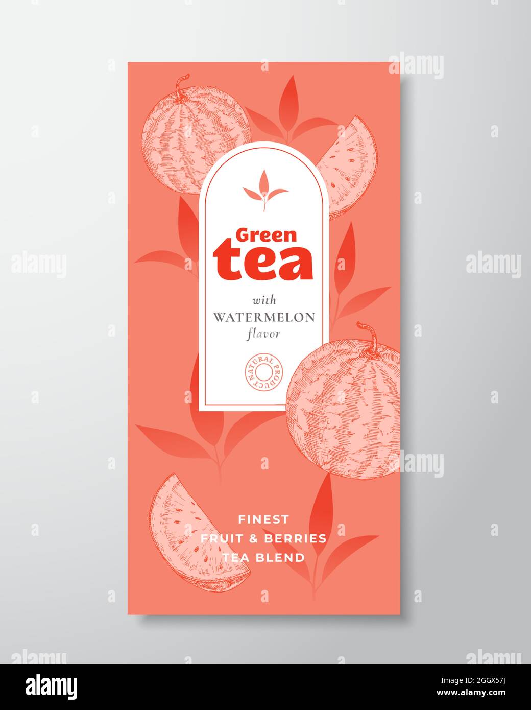Fruit and Berries Tea Label Template. Abstract Vector Packaging Design ...