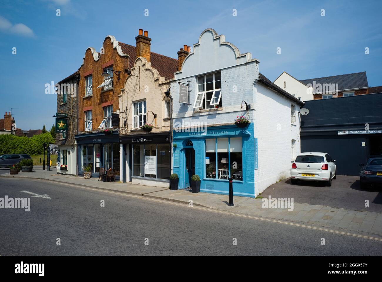Small local shops in West Street, Dorking Stock Photo - Alamy