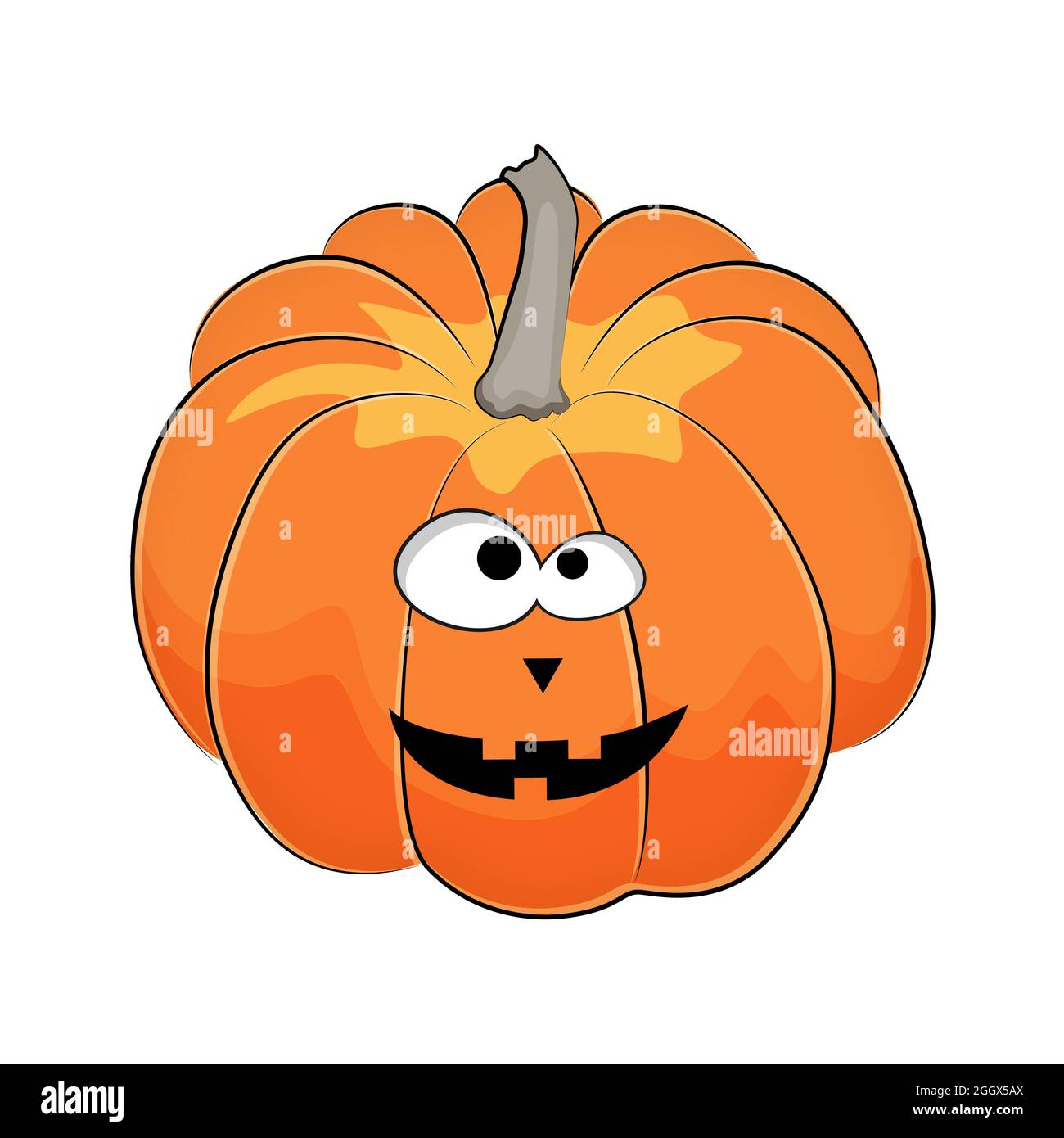 Happy halloween cute orange pumpkin. Vector illustration Stock Vector ...