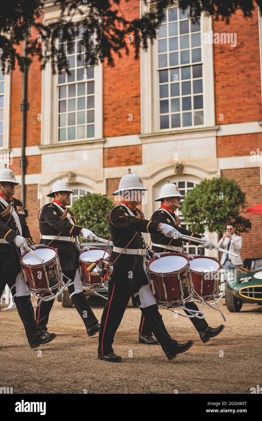 Hampton Court Palace, London, UK. 3rd September 2021. The Royal Marines ...