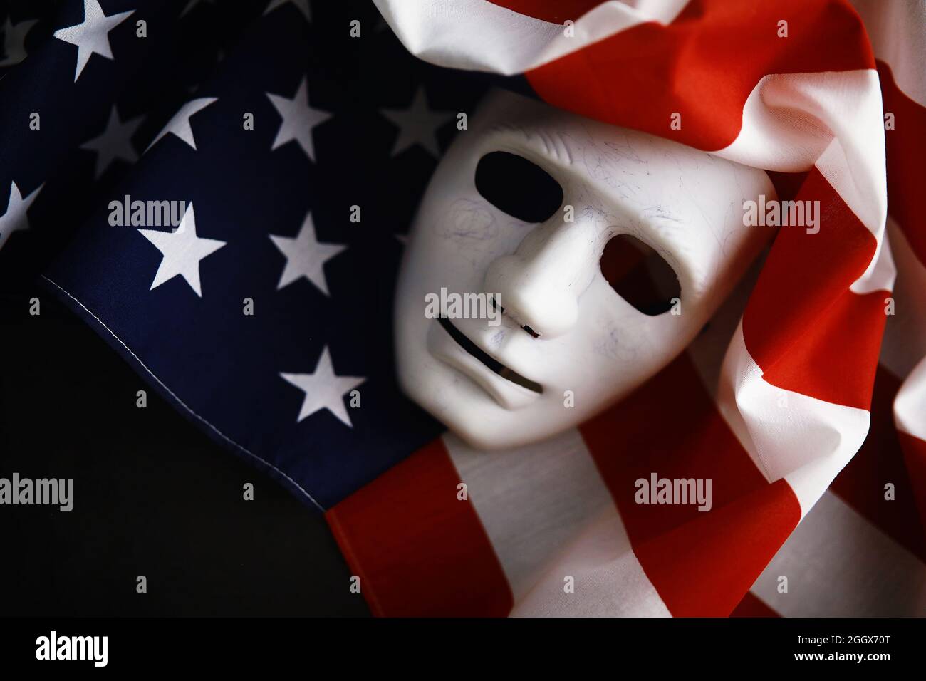 Flapping flag USA with wave. American flag for Memorial Day or 4th of ...