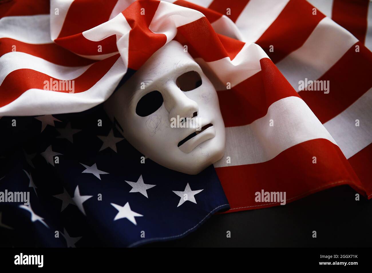 Flapping flag USA with wave. American flag for Memorial Day or 4th of ...