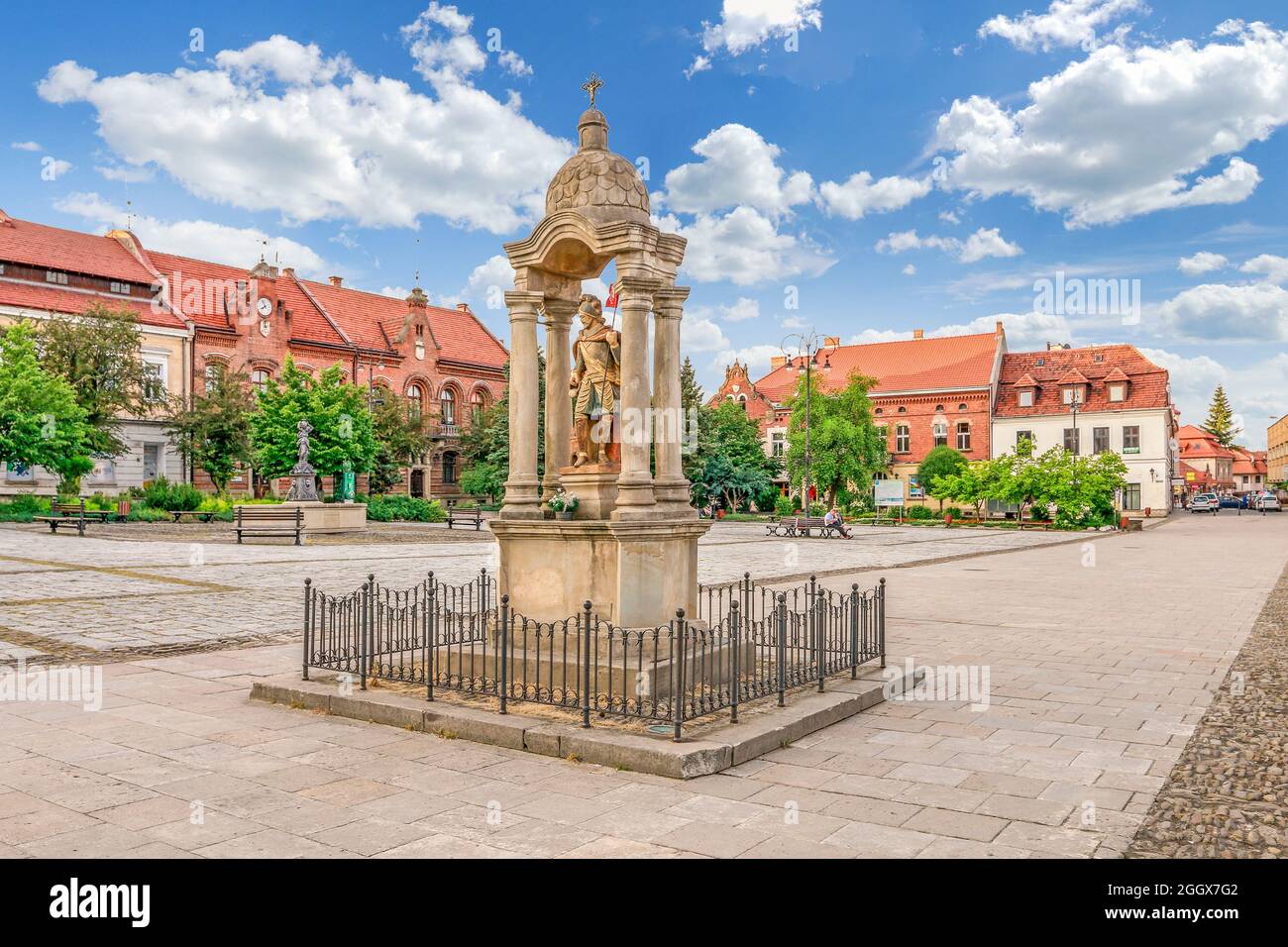 The main market square in Myslenice, Poland Stock Photo - Alamy