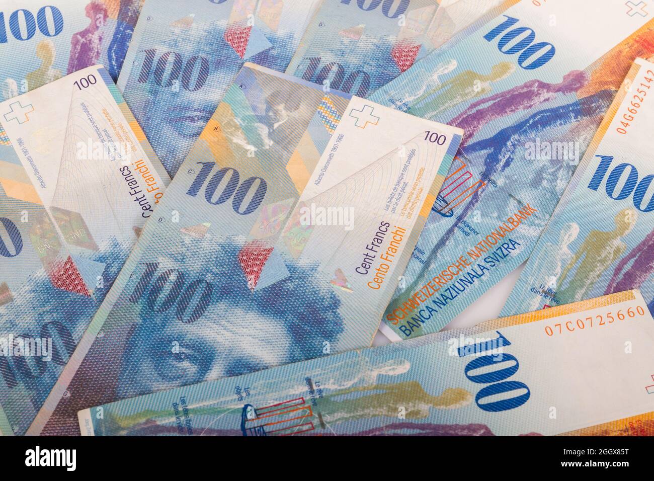 100 franc note hi-res stock photography and images - Alamy