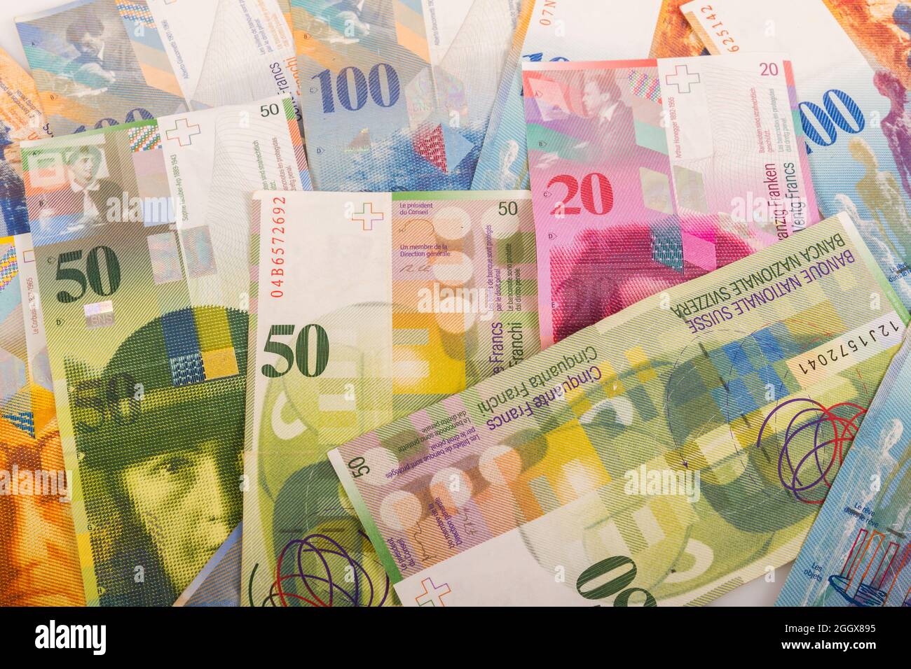 100 franc note hi-res stock photography and images - Alamy