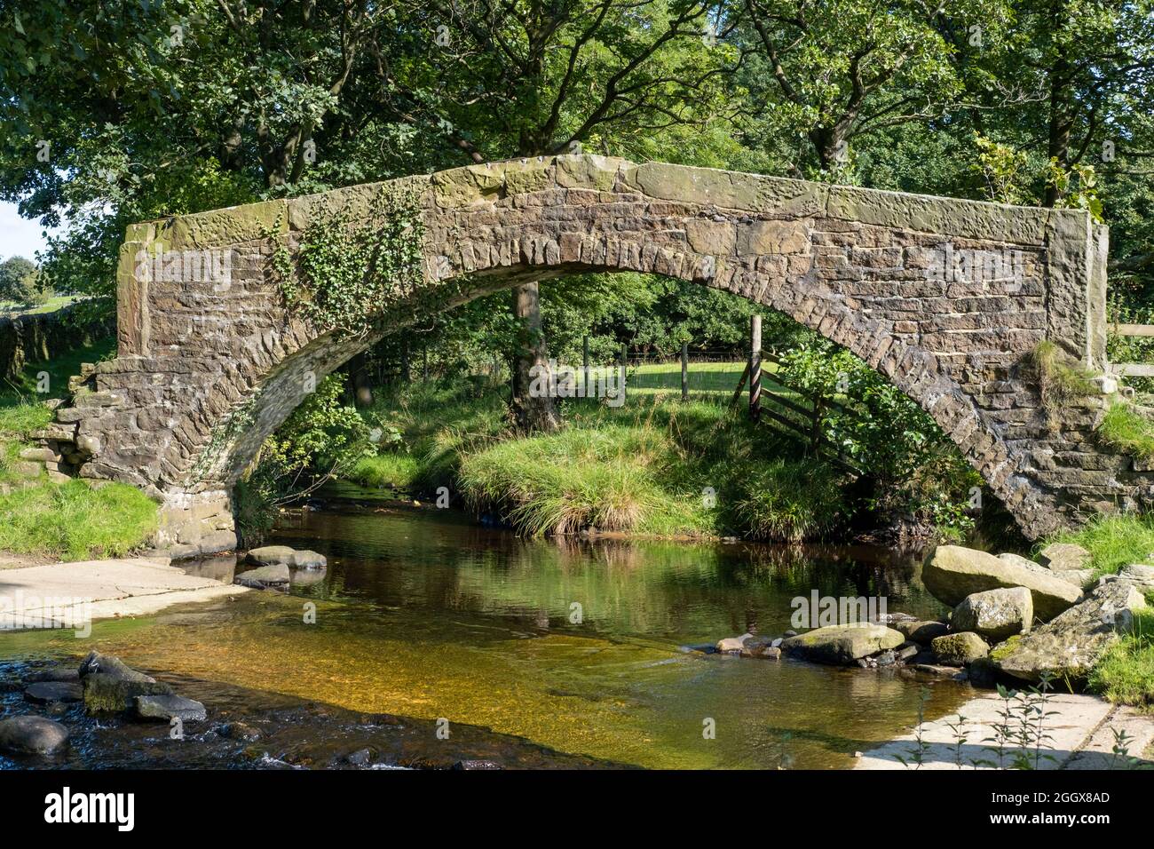 Long Bridge, Oldfield Lane, Haworth, West Yorkshire an ancient, date ...