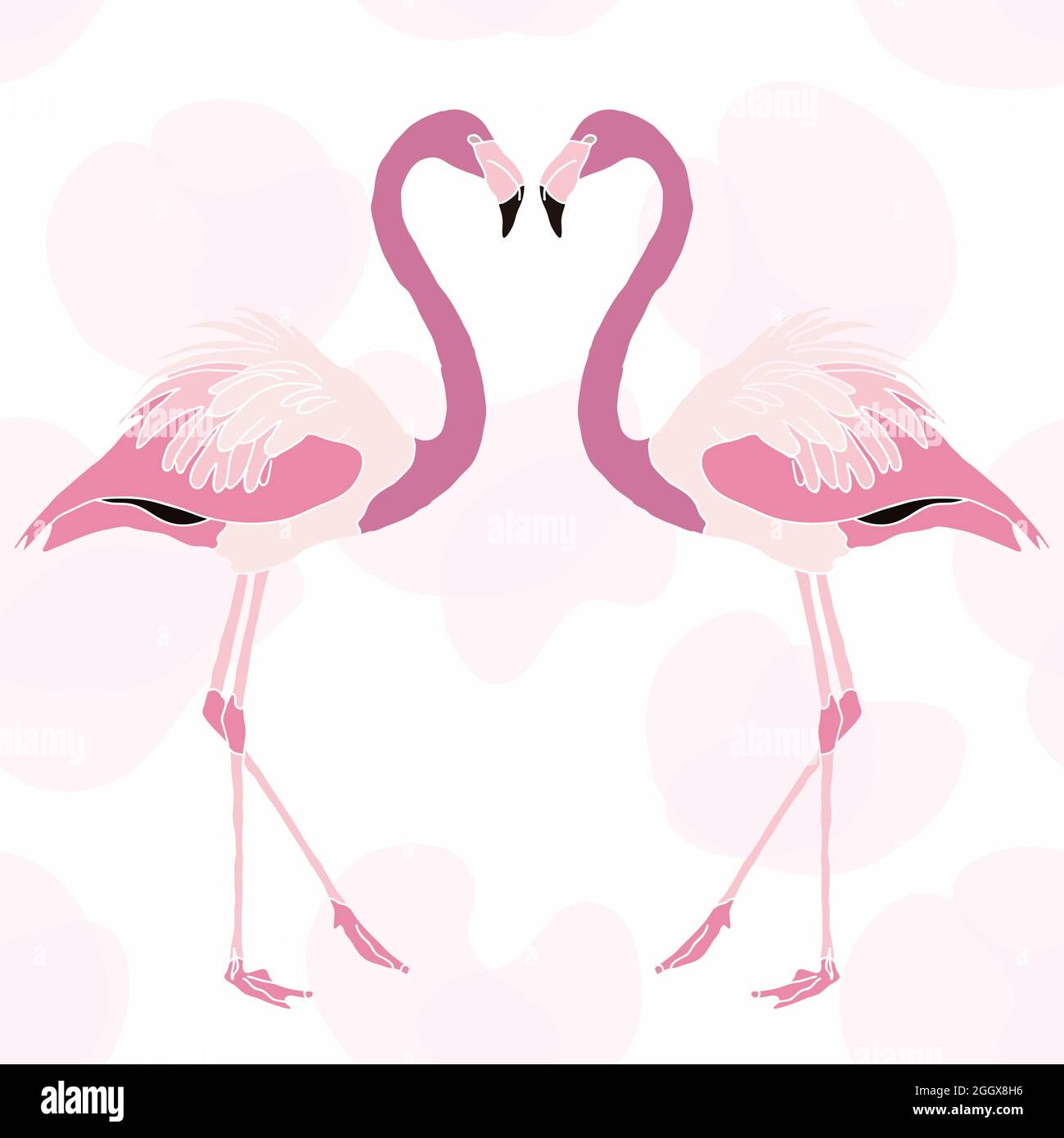 Light Pink Flamingo Illustration Design Stock Vector Image & Art - Alamy
