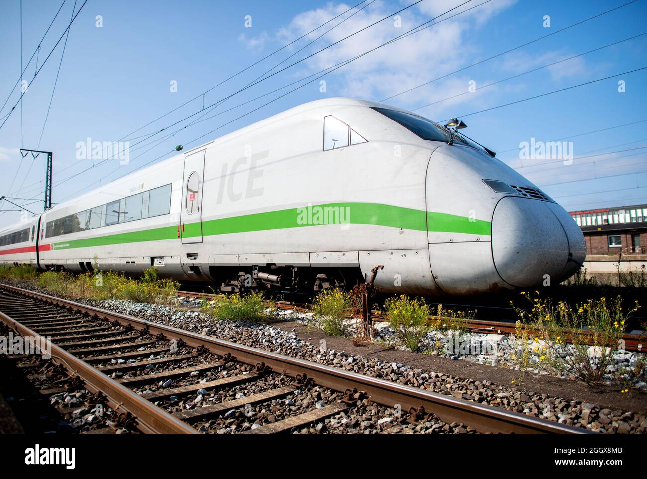 Oldenburg, Germany. 03rd Sep, 2021. A Deutsche Bahn (DB) ICE train ...