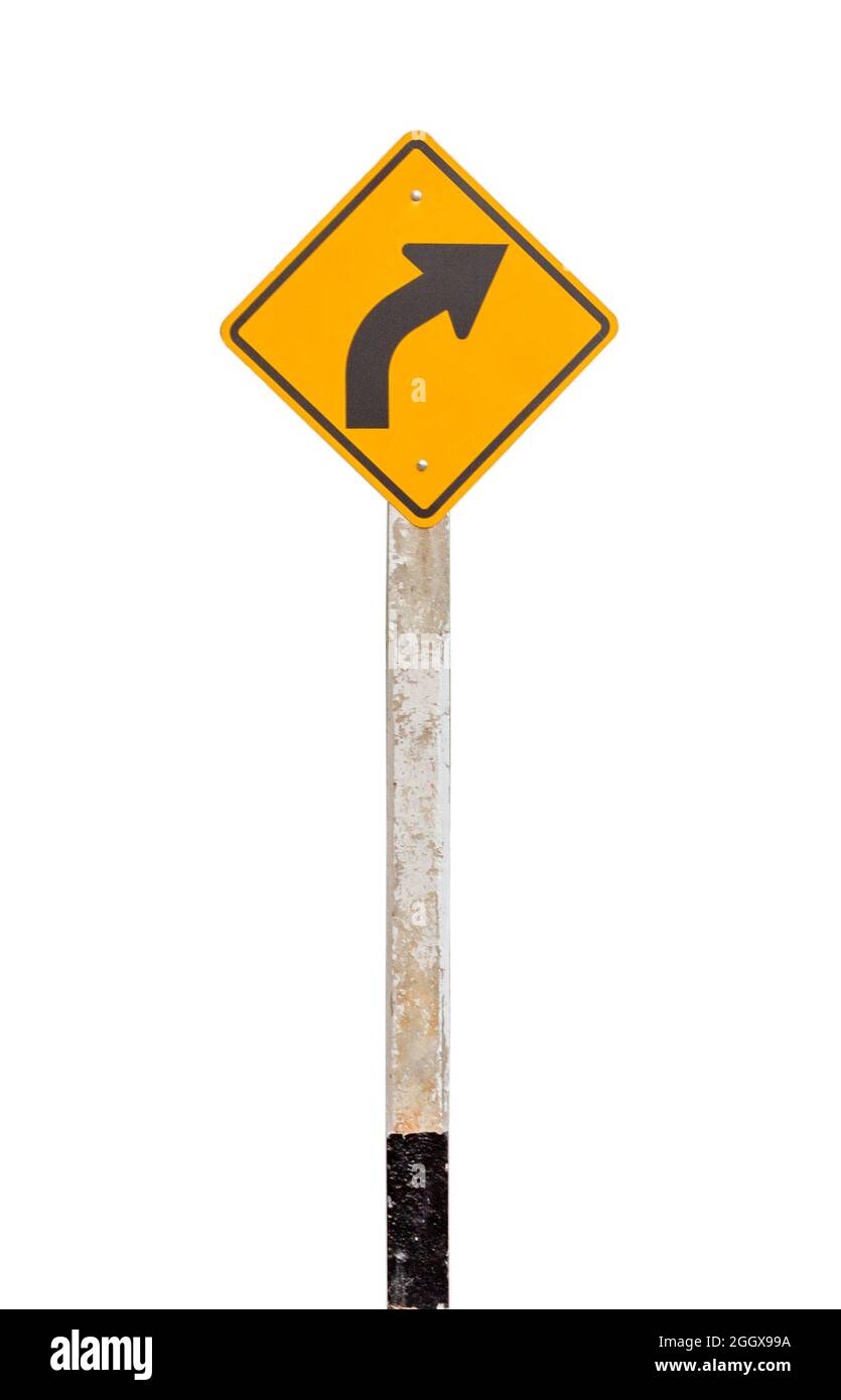 Curve road sign hi-res stock photography and images - Alamy