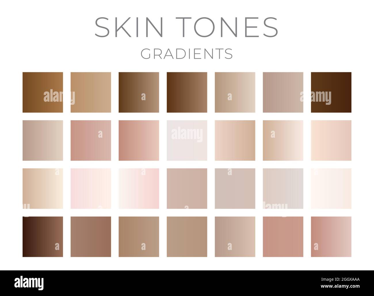 Gradient Skin Color Swatches Stock Vector Image & Art - Alamy