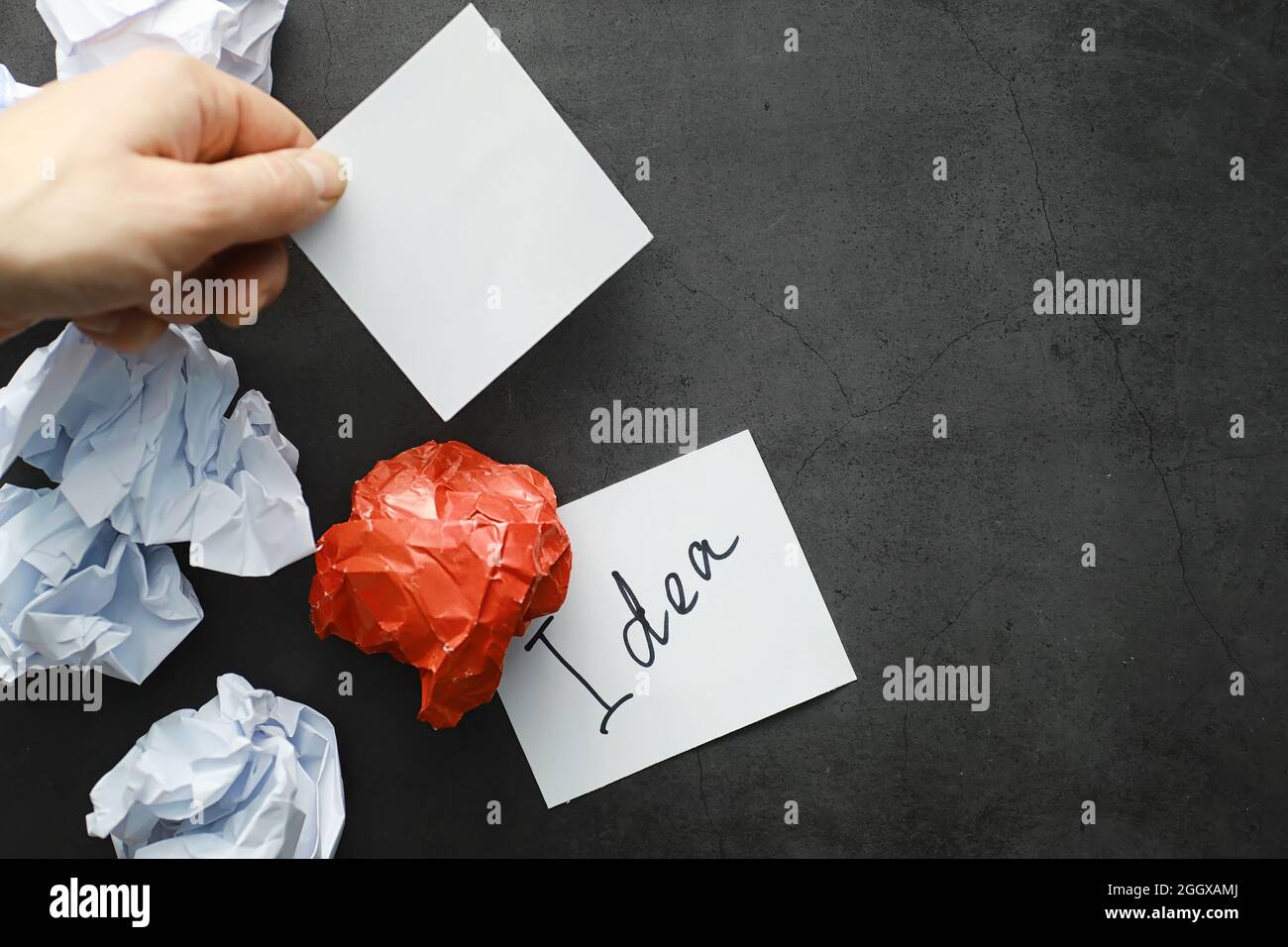 Colored pieces of paper. The concept of creativity and formation of ...