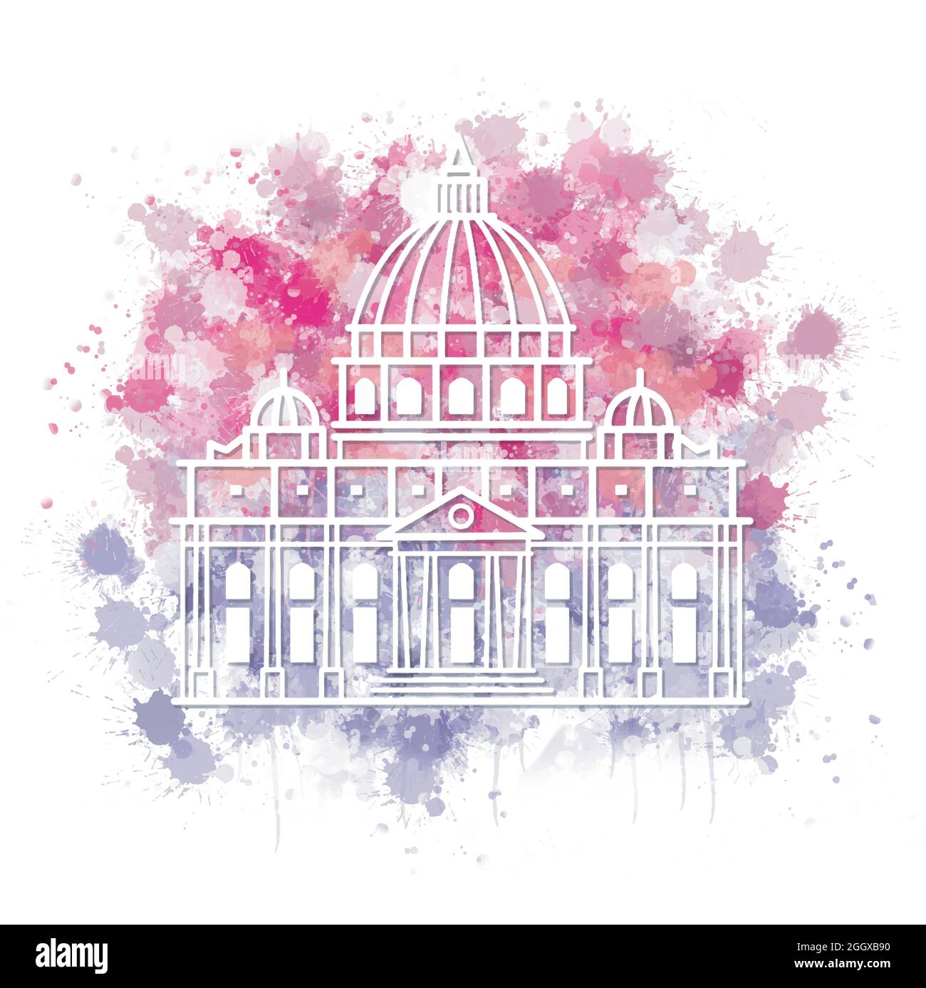 Baroque architectural buildings Stock Vector Images - Alamy