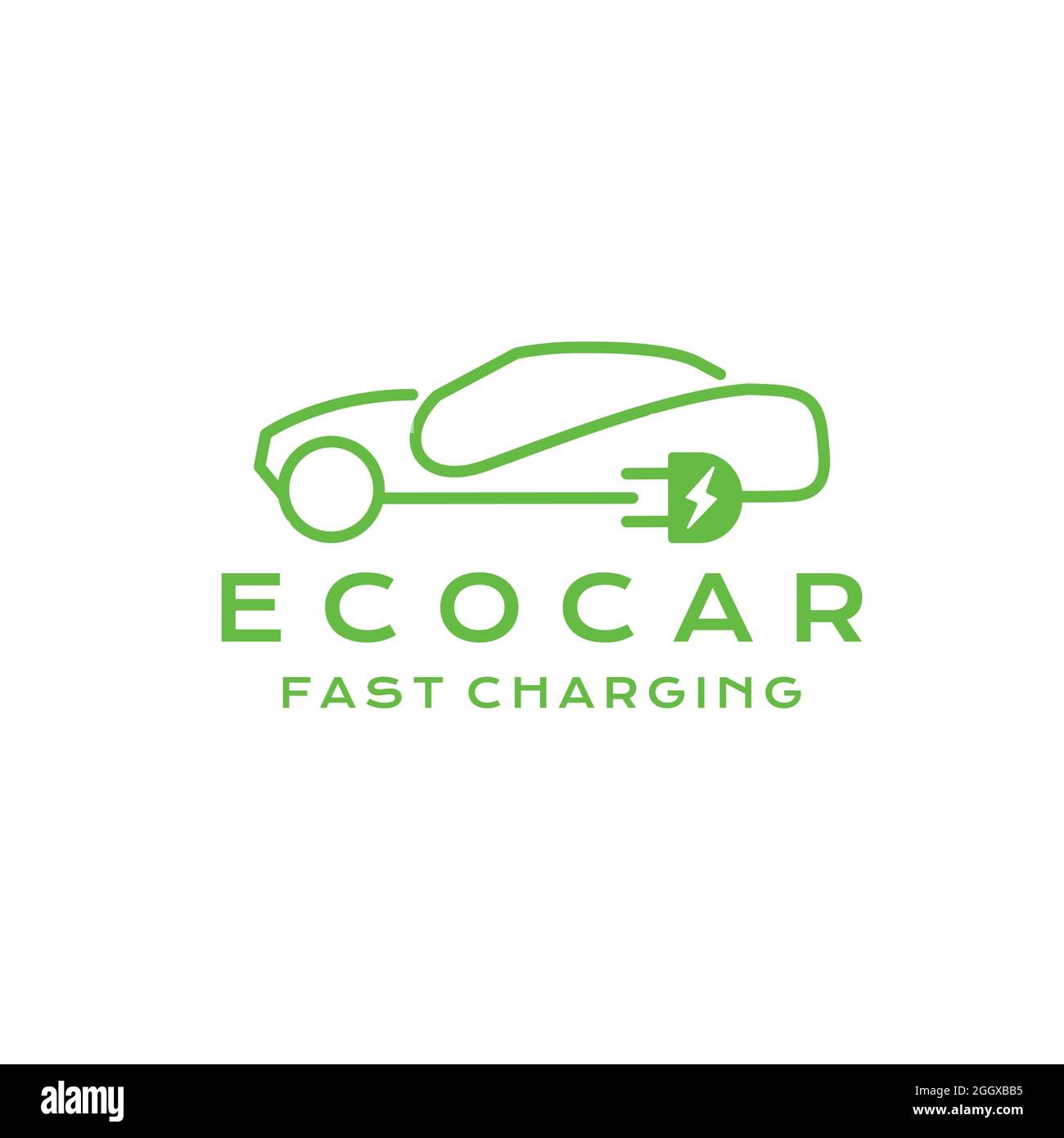 Eco-friendly car logo design, car with electric socket logo design ...