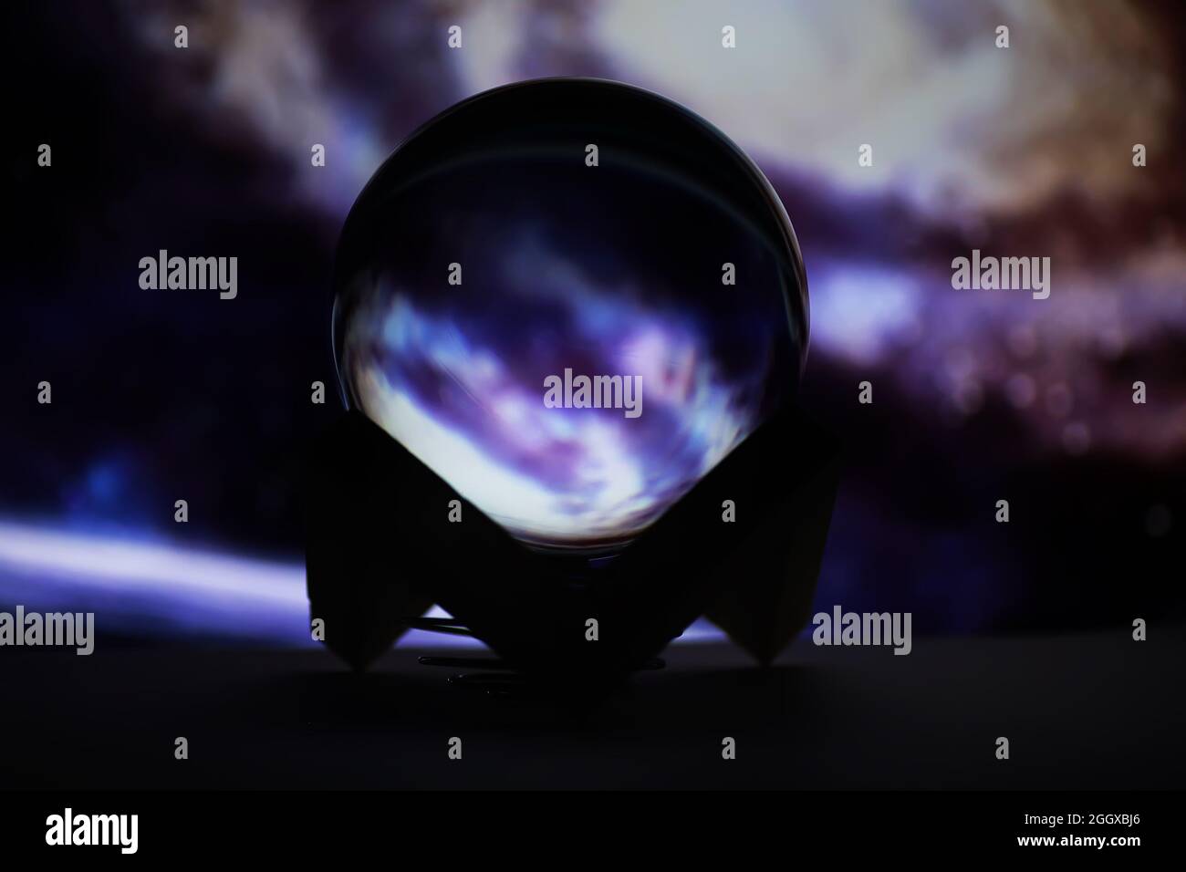 Milky way in magic sphere,Fortune teller,mind power concept. magic ball ...