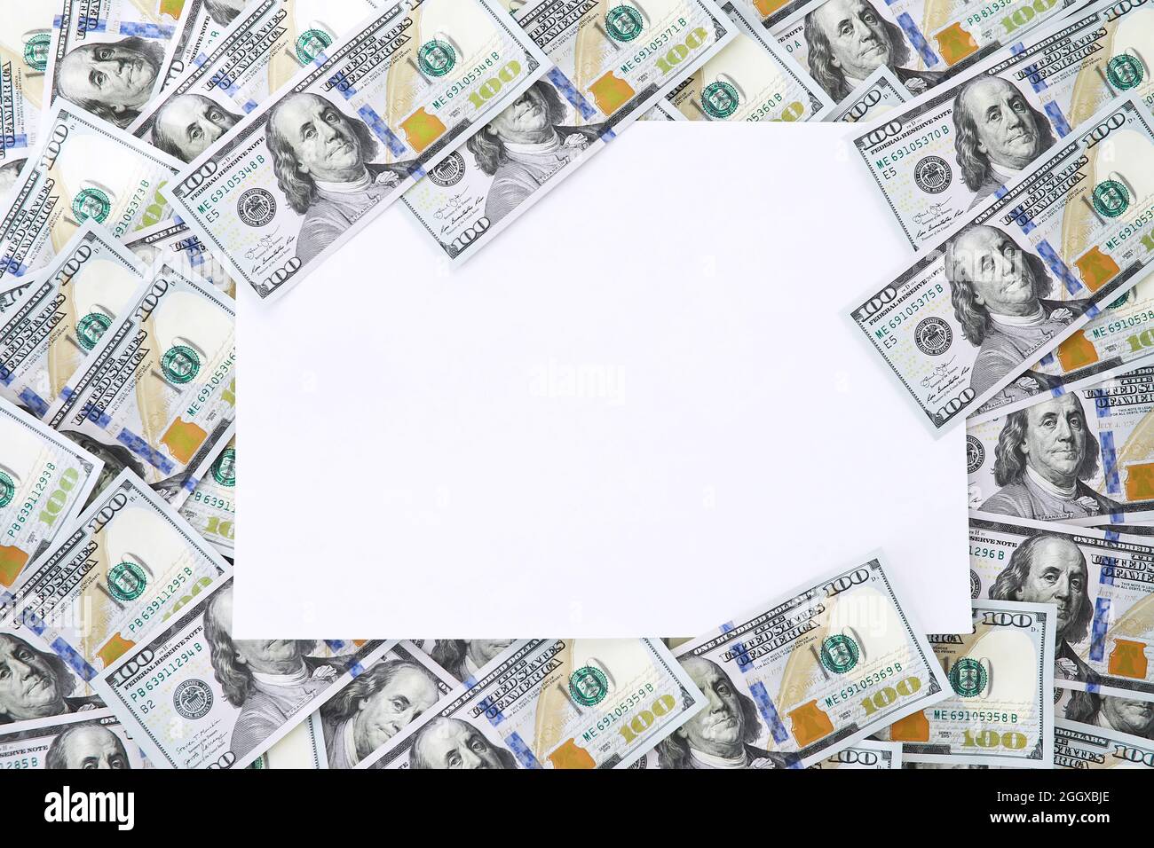 Cash money in a large pile as a finance background. Paper money close ...