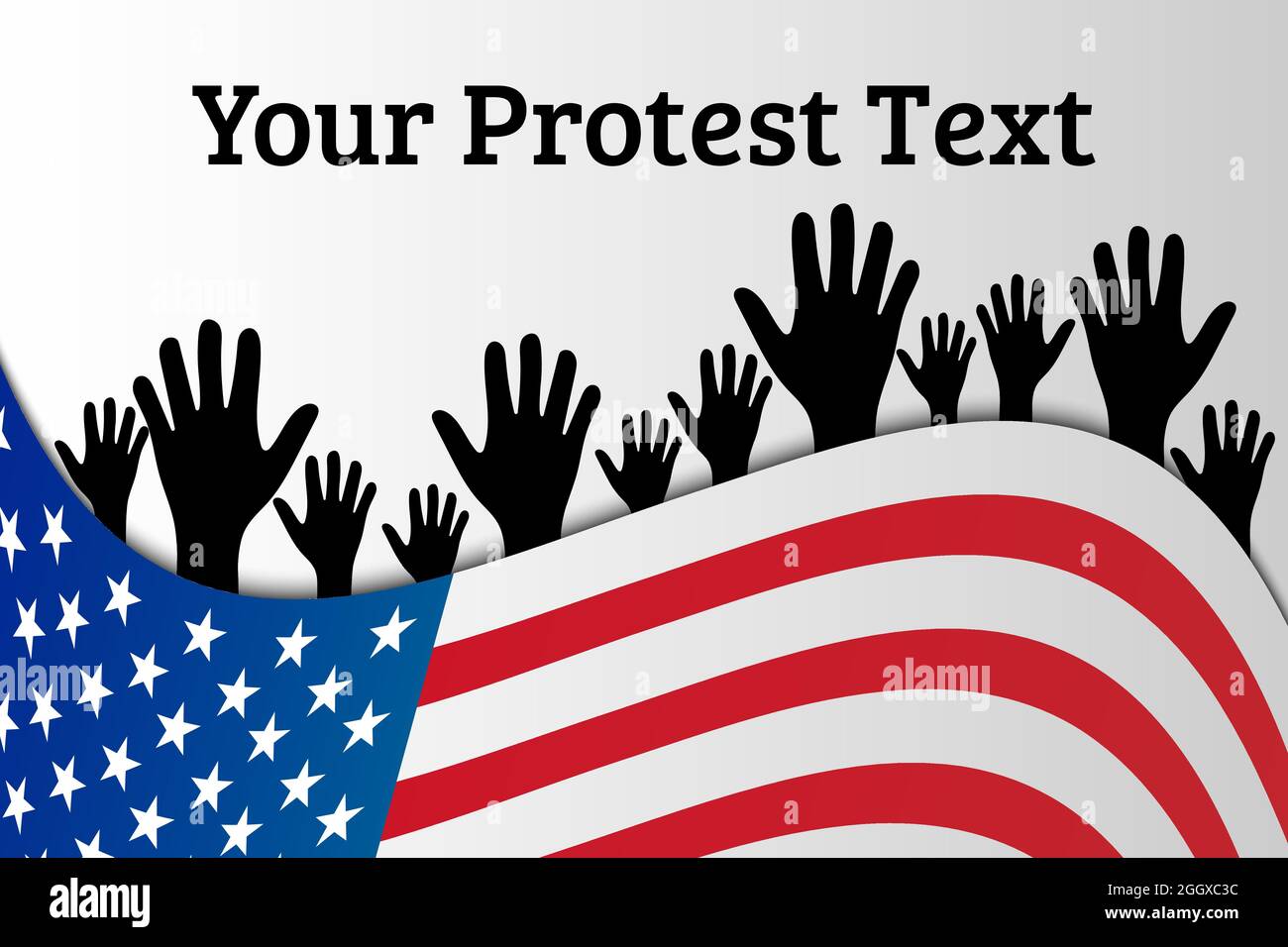 American protest Stock Vector Images - Alamy