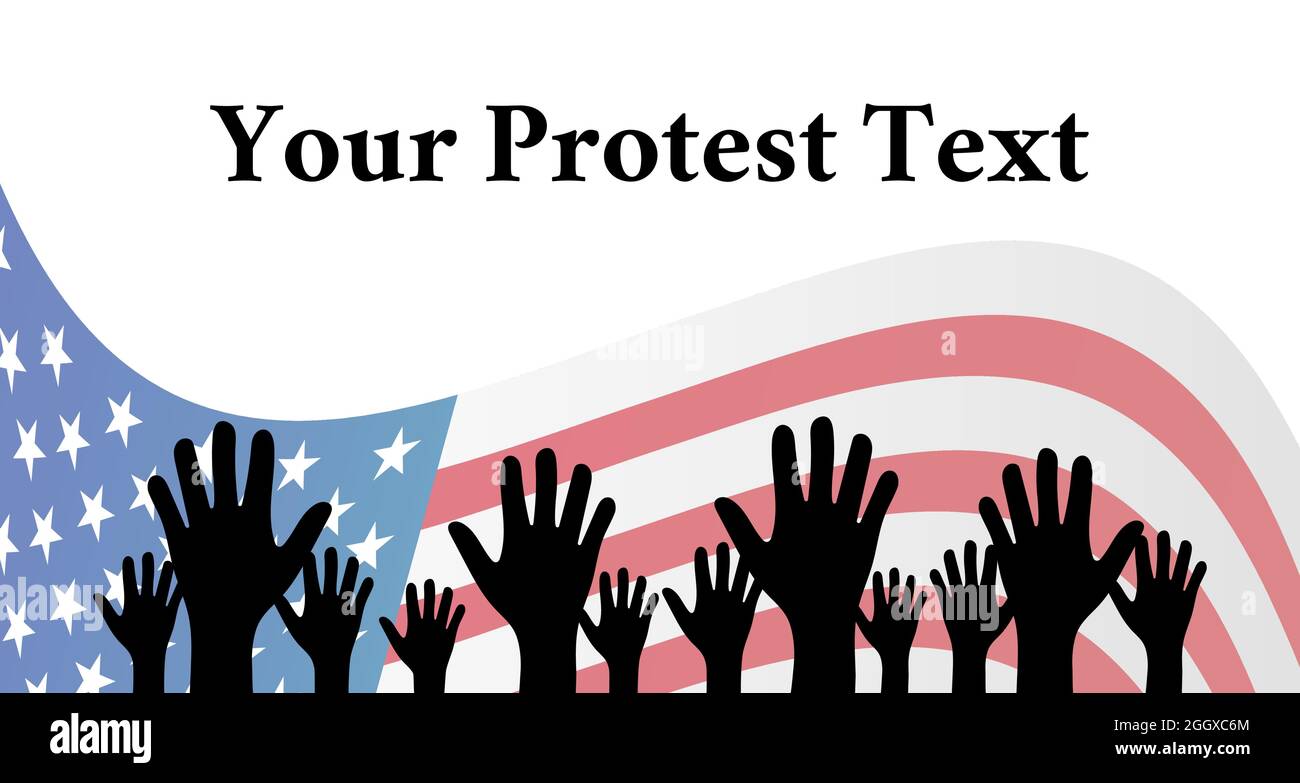 American protest Stock Vector Images - Alamy