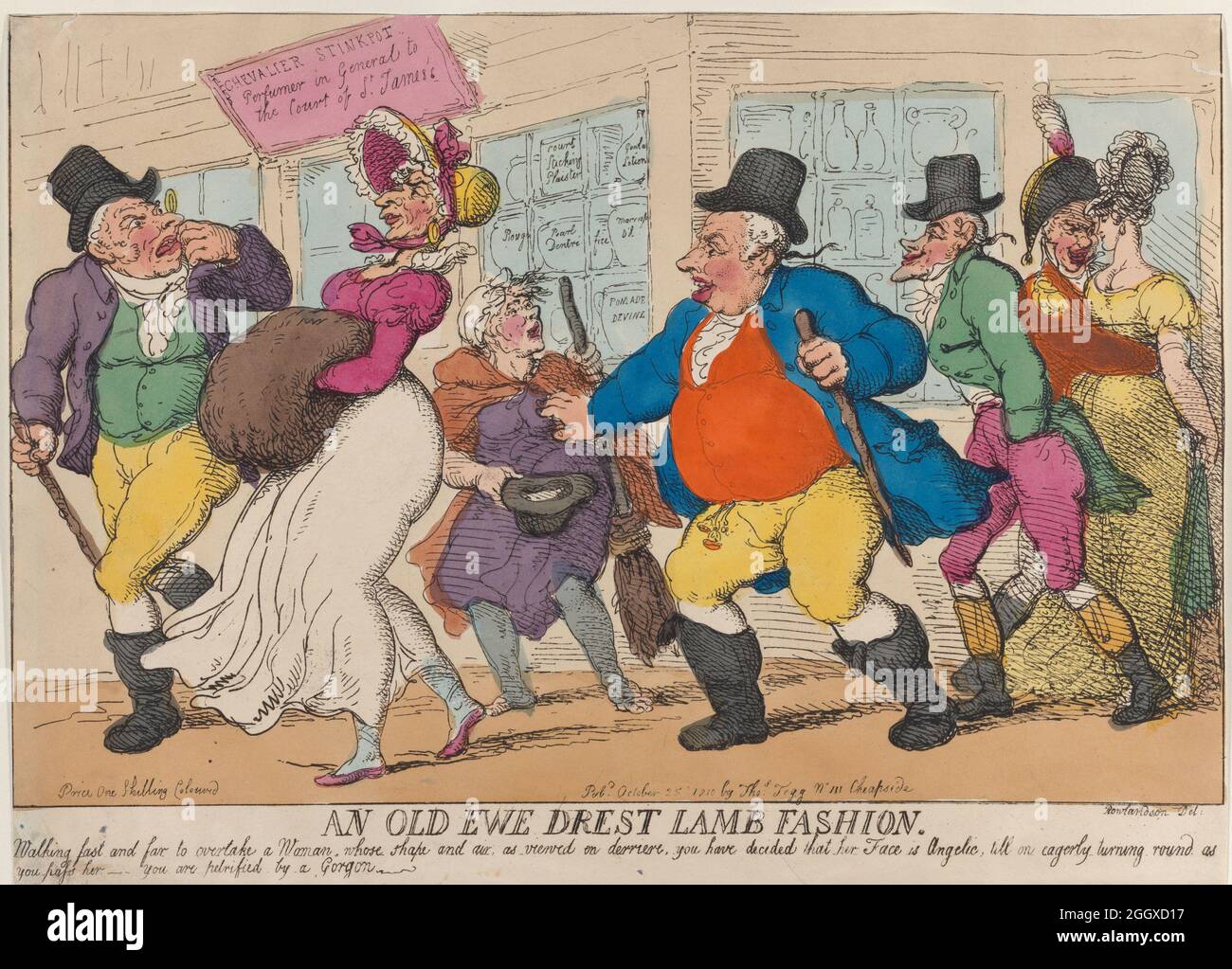 An old ewe dressed lamb fashion 1810 Artist: Thomas Rowlandson (1756 ...