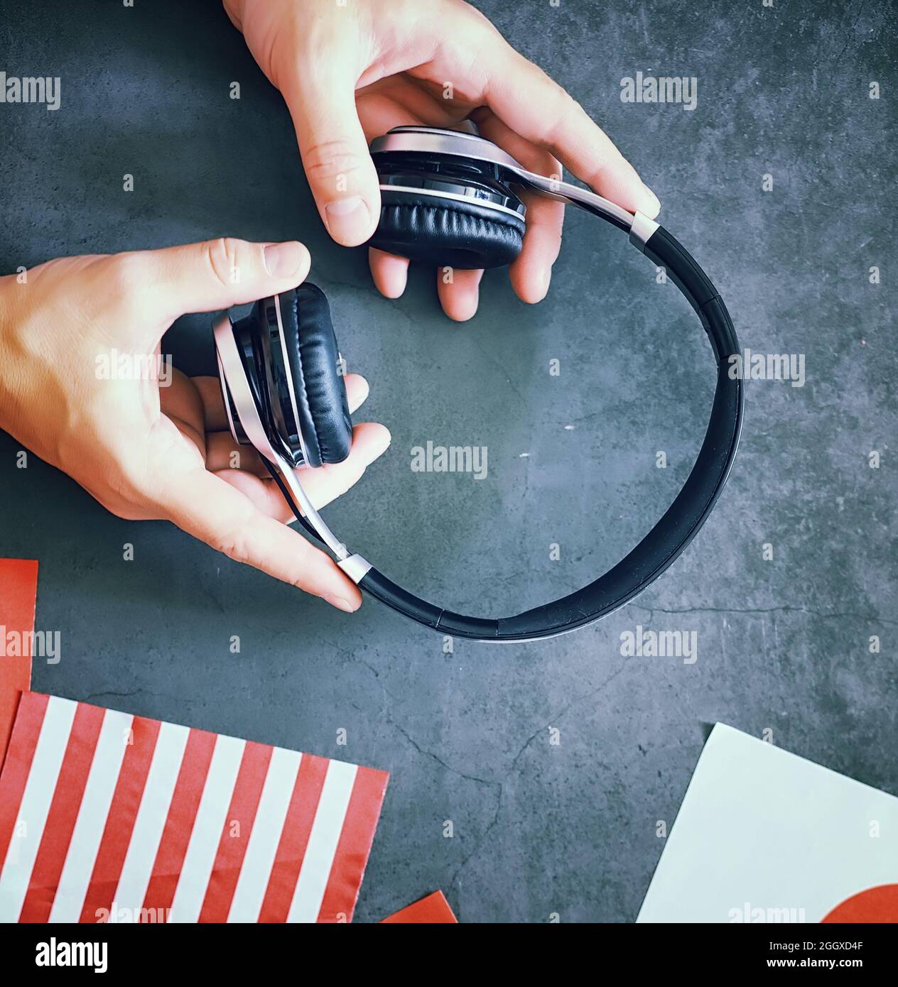 Learning foreign languages. Audio language courses. Background from ...