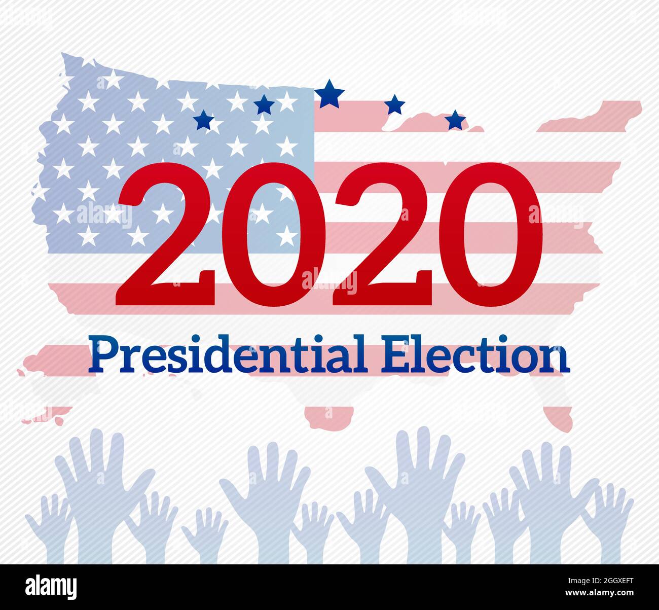 Presidential Election 2020 Background Illustration with Hands Stock ...