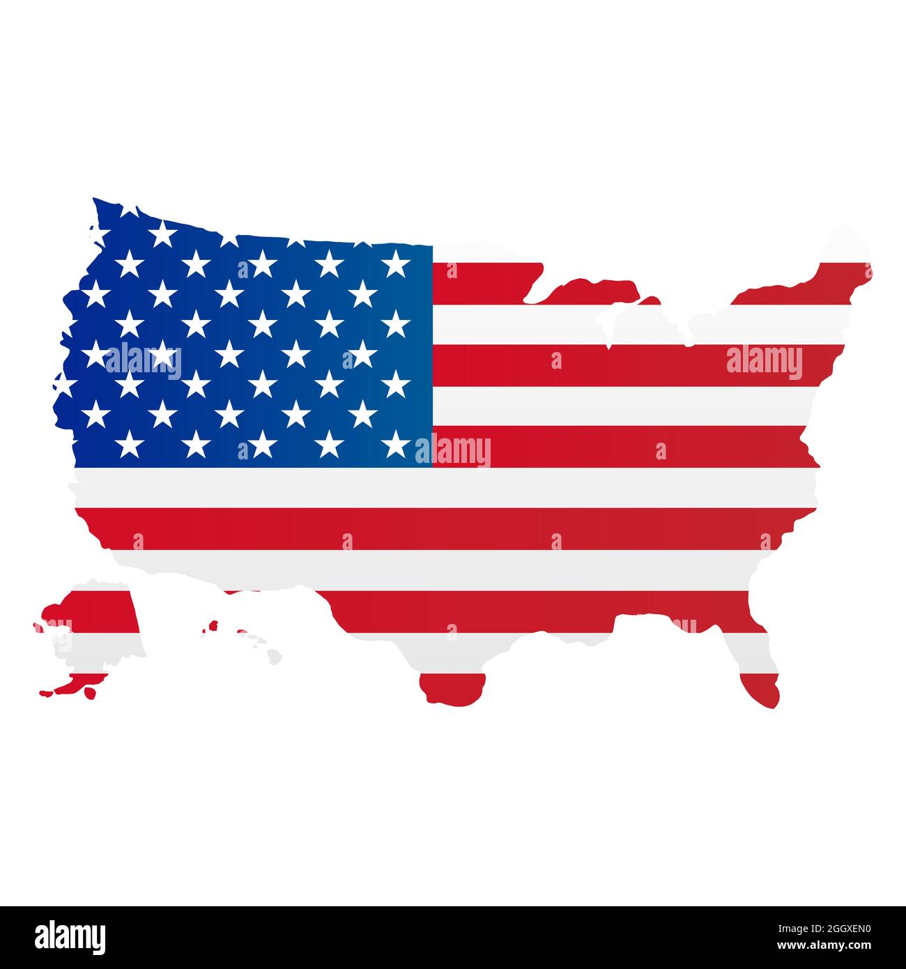 United States of America USA Flag Map Stock Vector Image & Art - Alamy