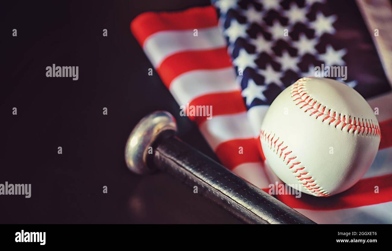 American traditional sports game. Baseball. Concept. Baseball ball and ...