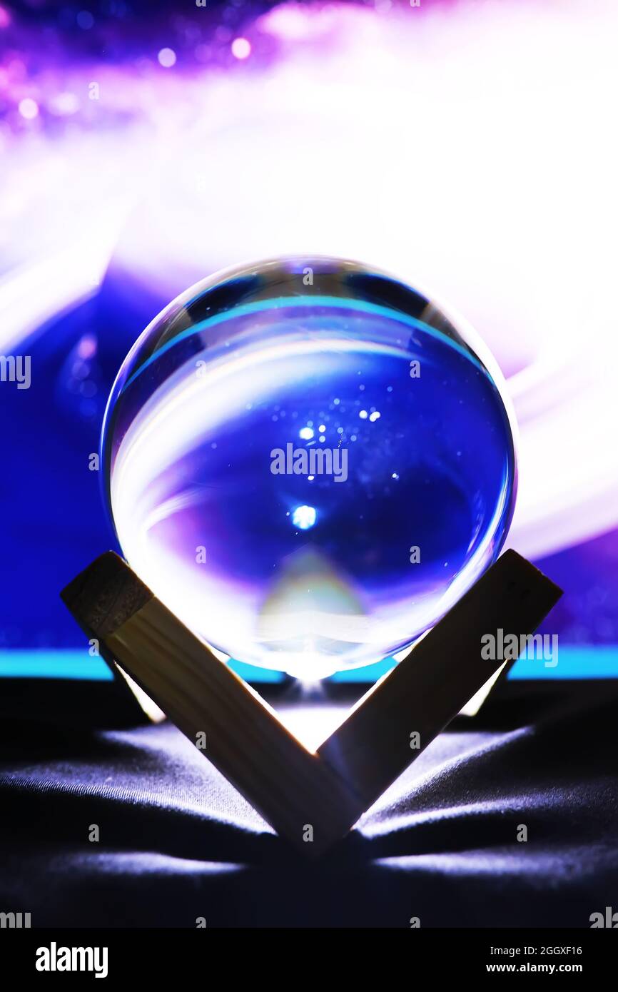 Milky way in magic sphere,Fortune teller,mind power concept. magic ball ...