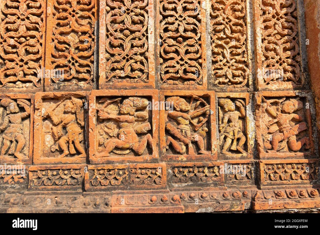 Famous terracotta (fired clay of a brownish-red colour, used as ...