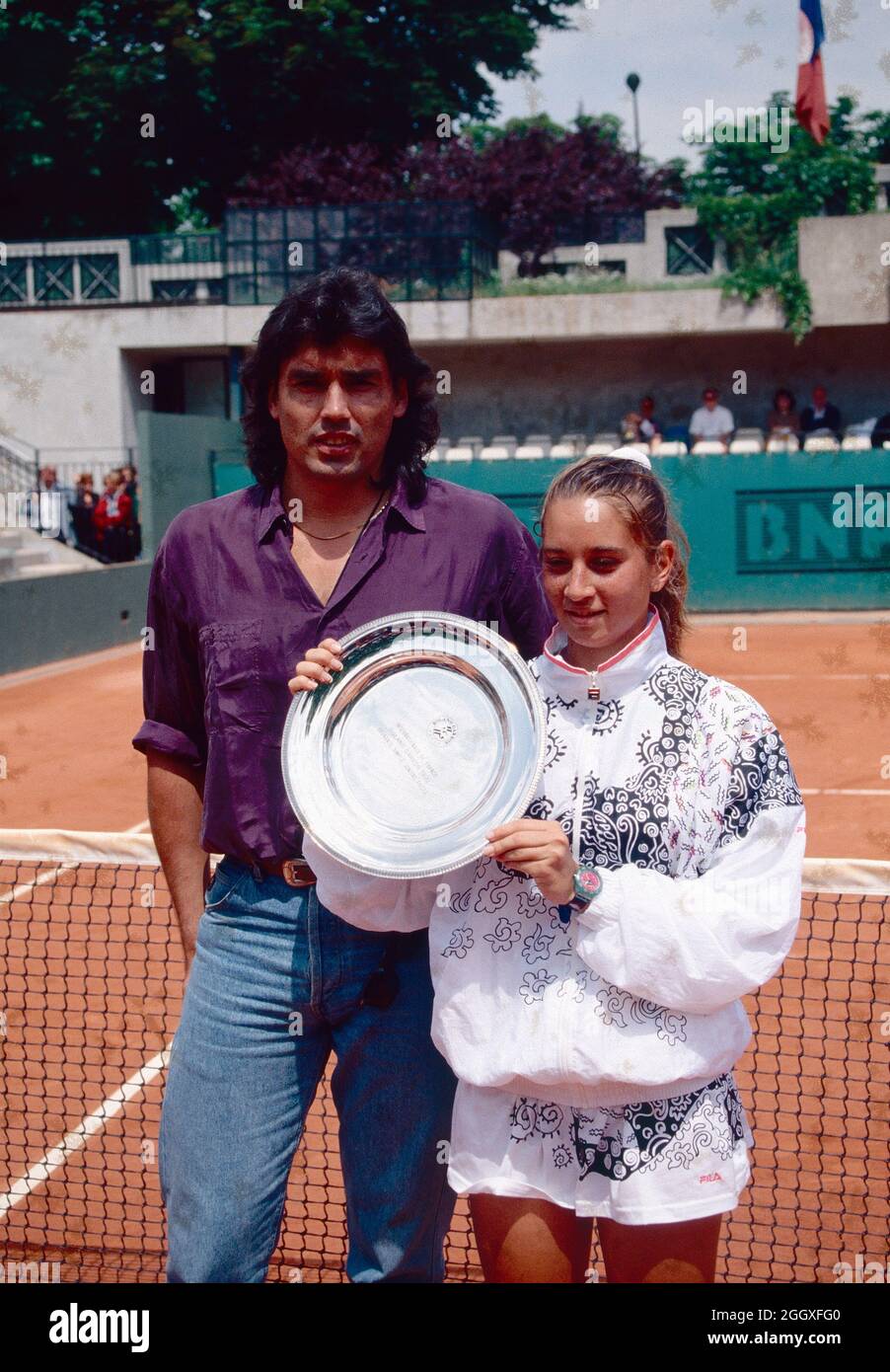 Paraguayan tennis player Rossana De Los Rios, Roland Garros, France ...