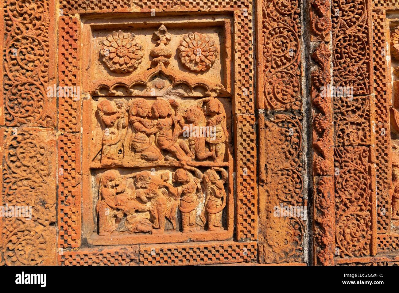 Famous terracotta (fired clay of a brownish-red colour, used as ...