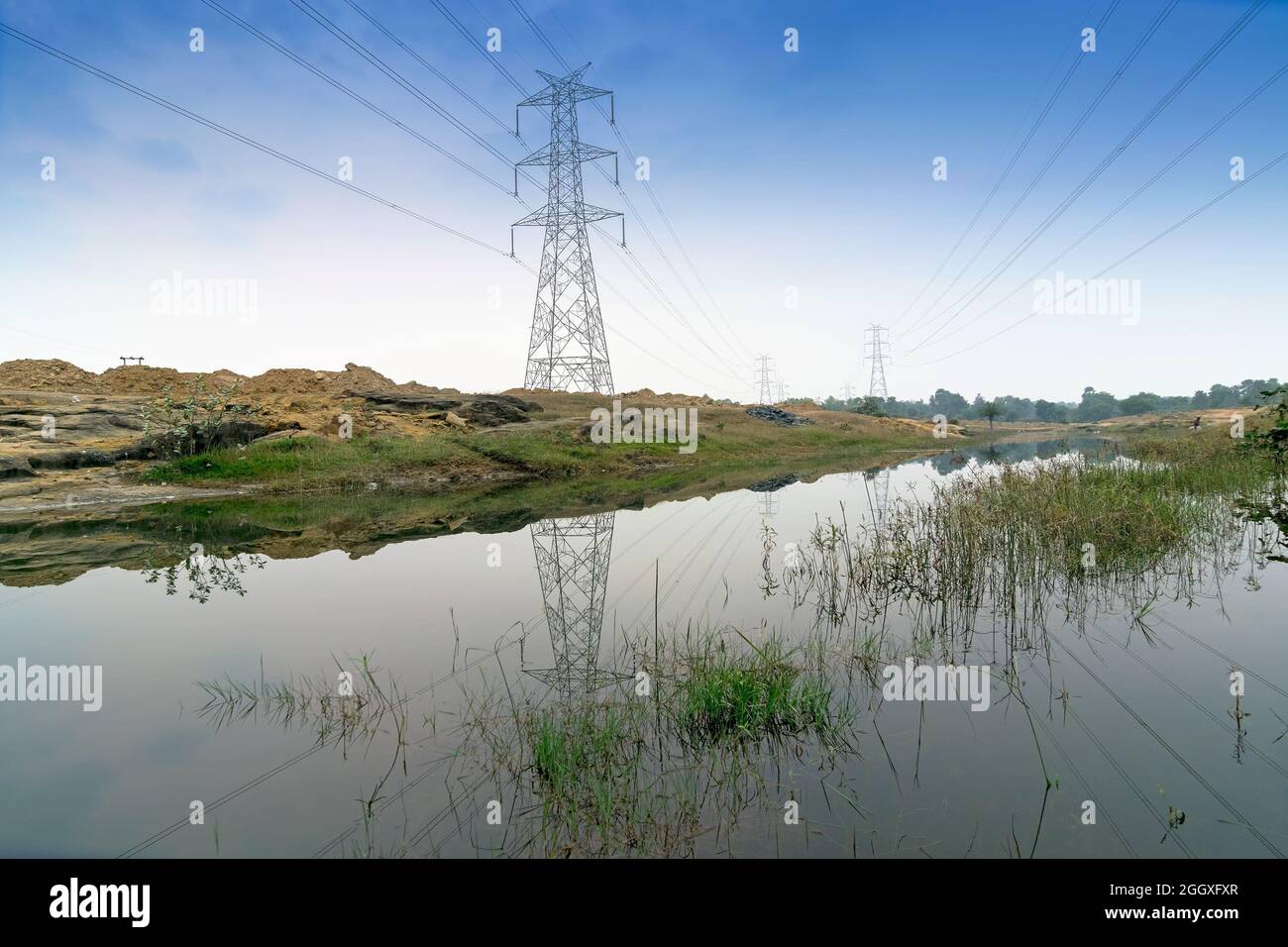 Electrical High Voltage Power Lines at Purulia, West Bengal, India ...