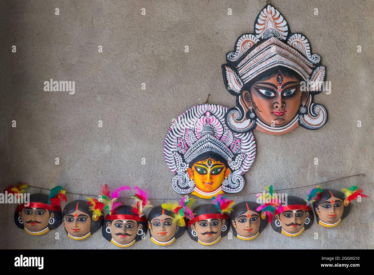 Purulia, West Bengal, India - August 15th 2017 : Colorful Chhau (or ...