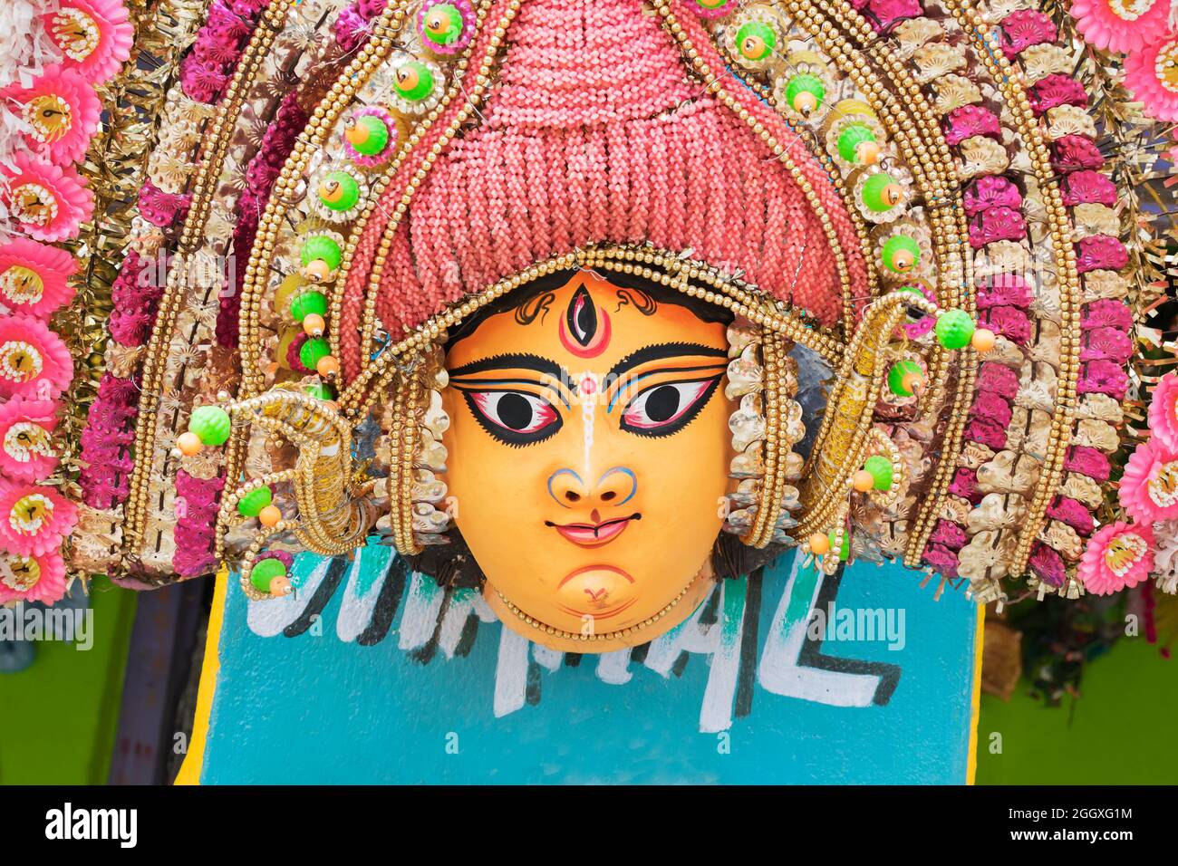 Purulia, West Bengal, India - August 15th 2017 : Colorful Chhau (or ...