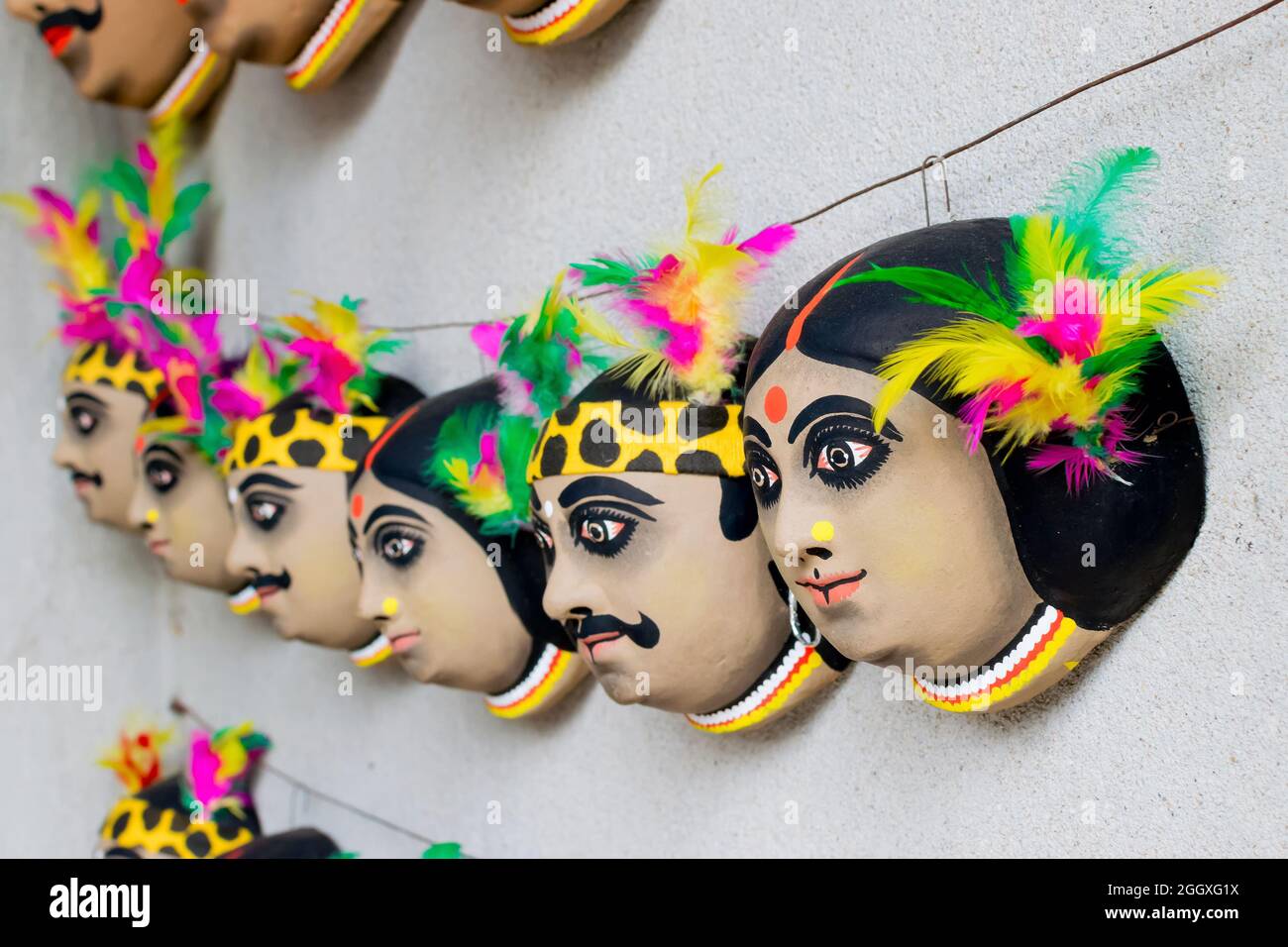 Purulia, West Bengal, India - August 15th 2017 : Colorful Chhau (or ...