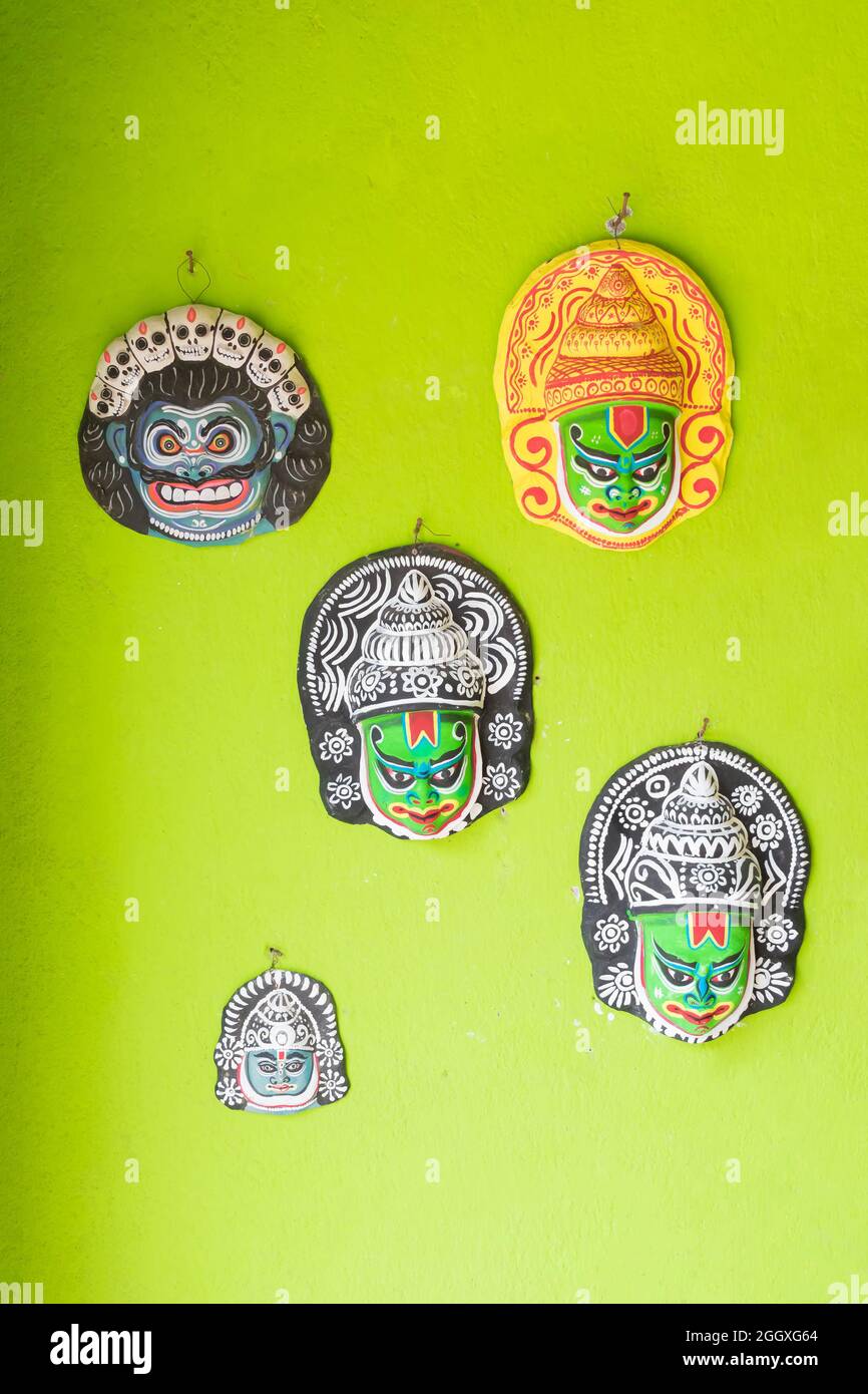 Purulia, West Bengal, India - August 15th 2017 : Colorful Chhau (or ...