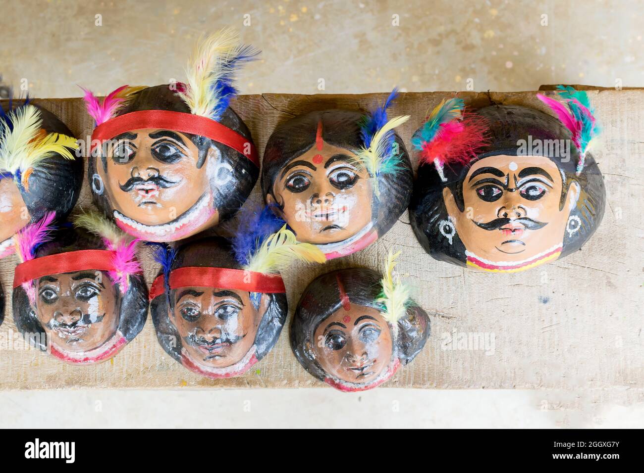 Purulia, West Bengal, India - August 15th 2017 : Colorful Chhau (or ...