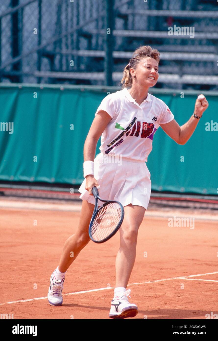 Peruvian tennis player Laura Arraya, Roland Garros, France 1993 Stock ...