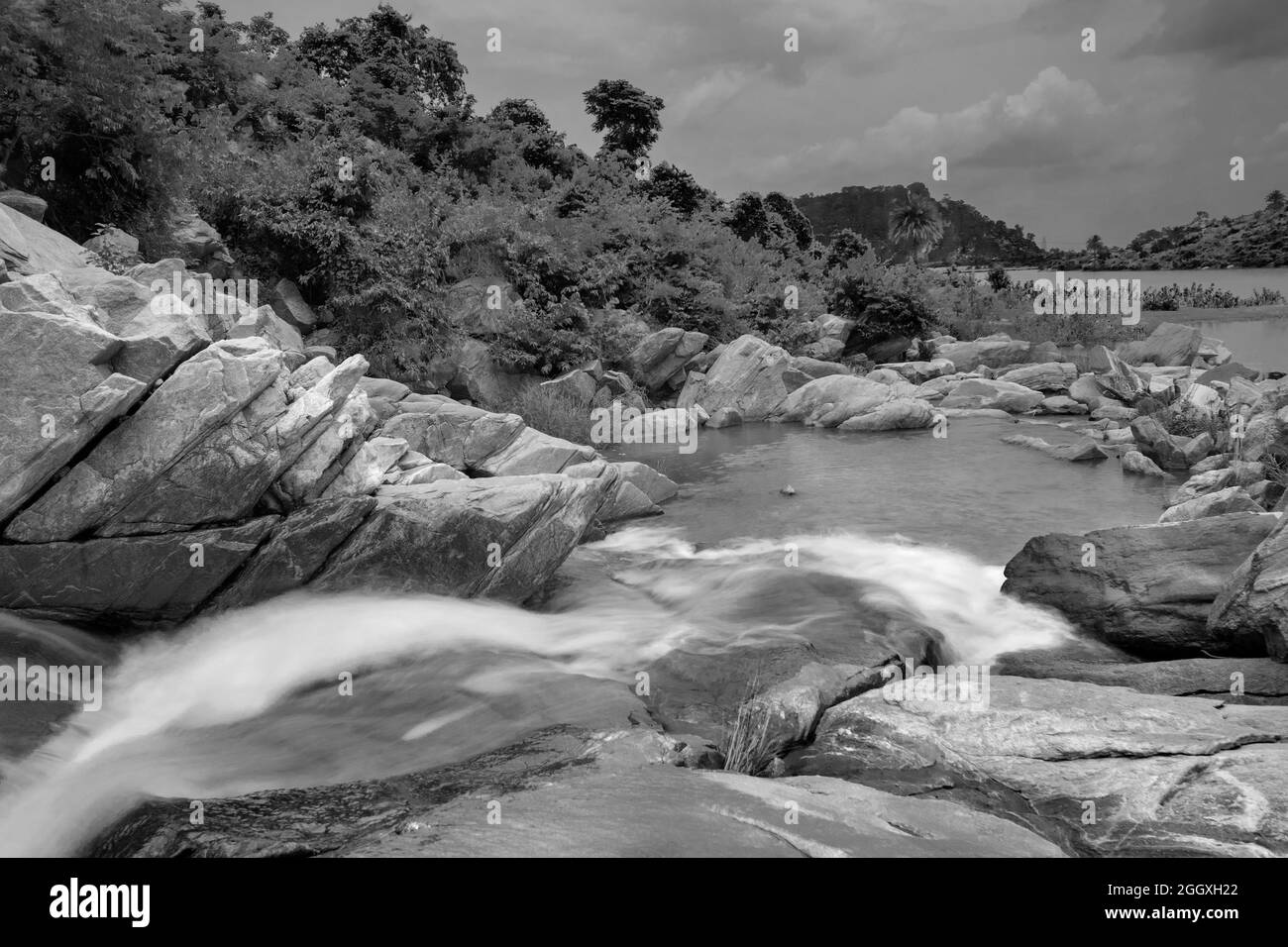 Beautiful Ghatkhola waterfall having full streams of water flowing ...