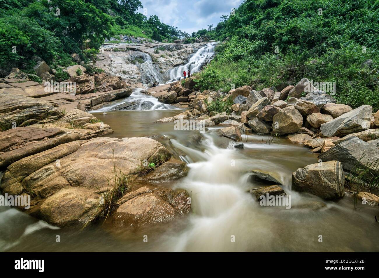Beautiful Ghatkhola waterfall having full streams of water flowing ...