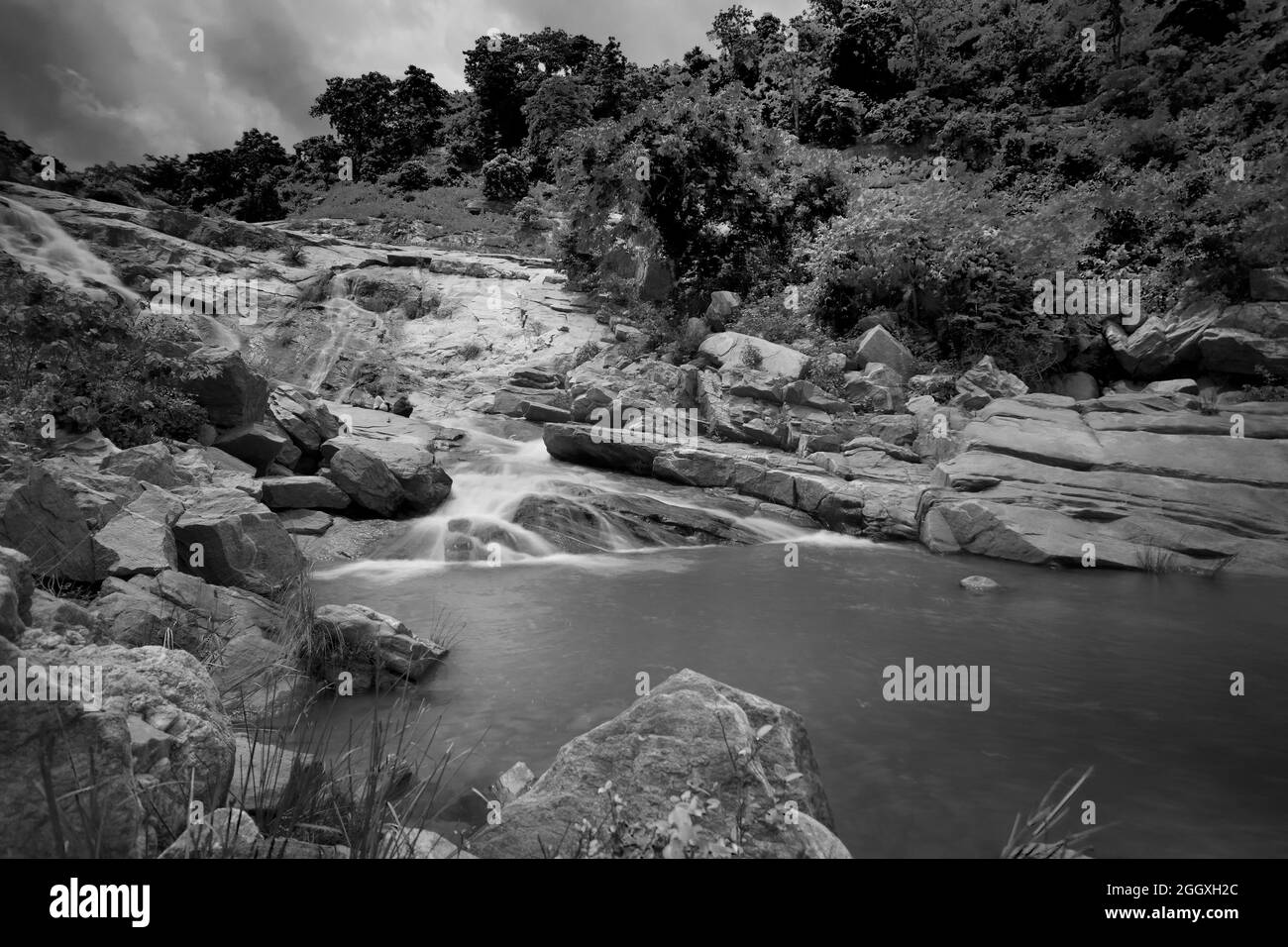 Beautiful Ghatkhola waterfall having full streams of water flowing ...