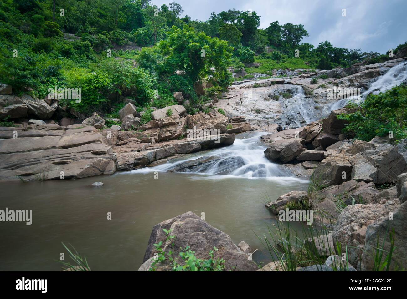 Beautiful Ghatkhola waterfall having full streams of water flowing ...
