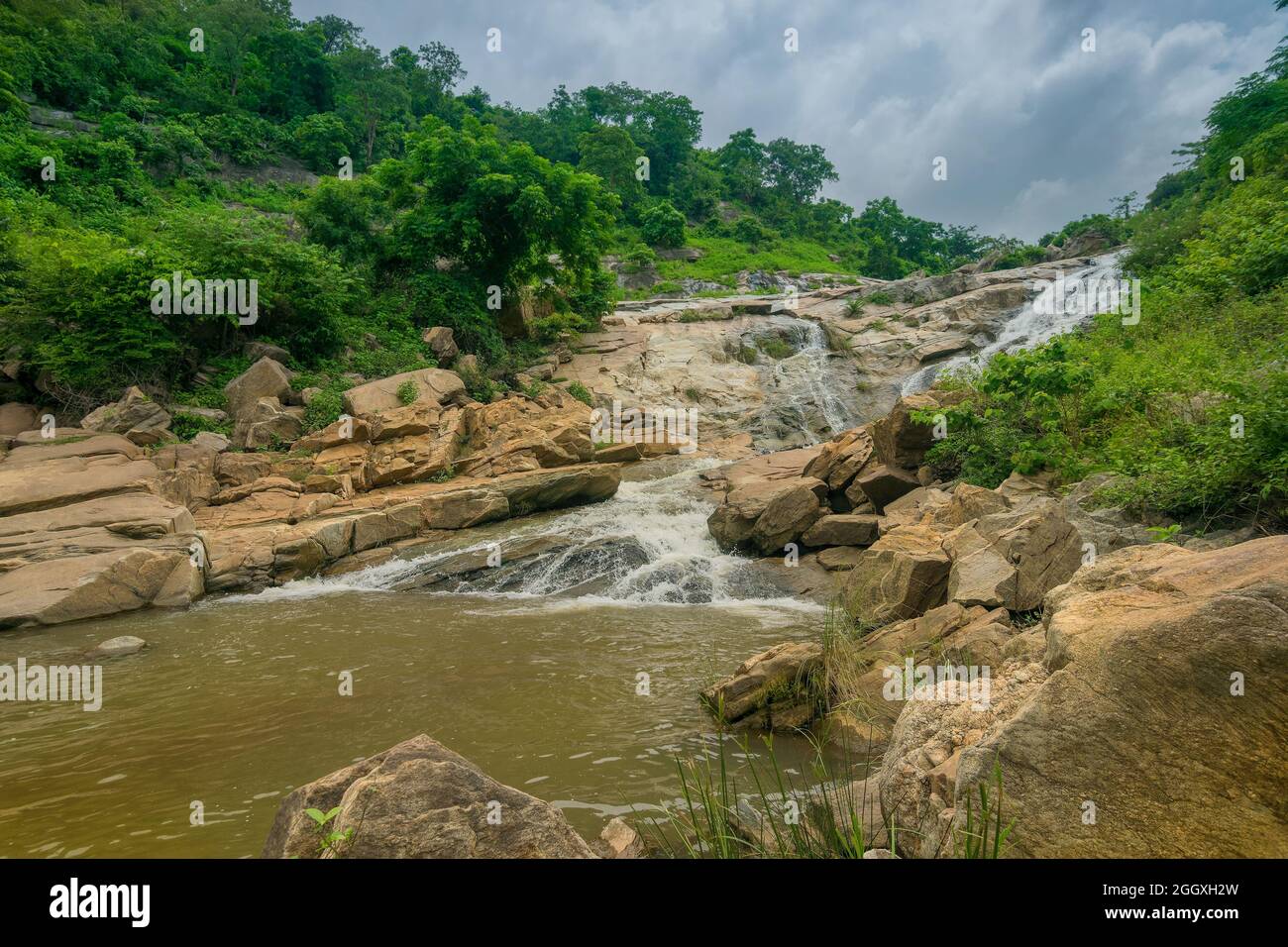 Beautiful Ghatkhola waterfall having full streams of water flowing ...