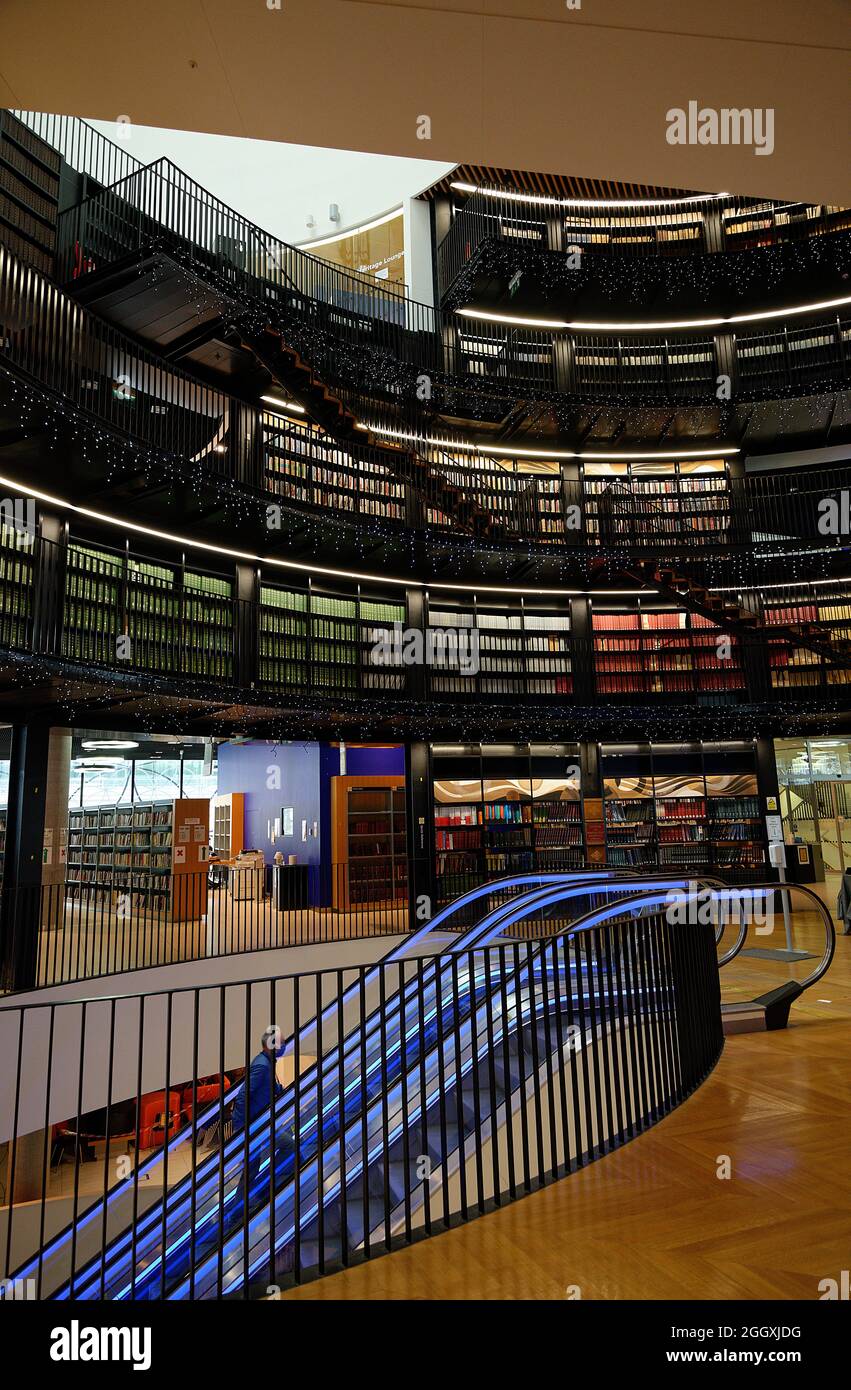 Library of Birmingham, in the center of the West Midlands city. Curved ...