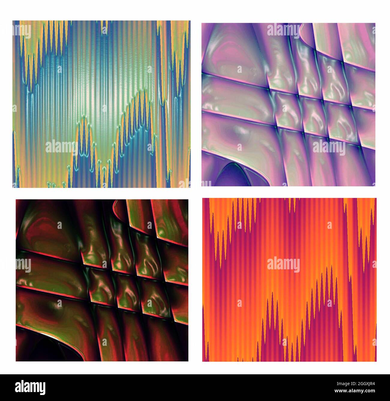 set of four colorful backgrounds 3D rendering Stock Photo - Alamy