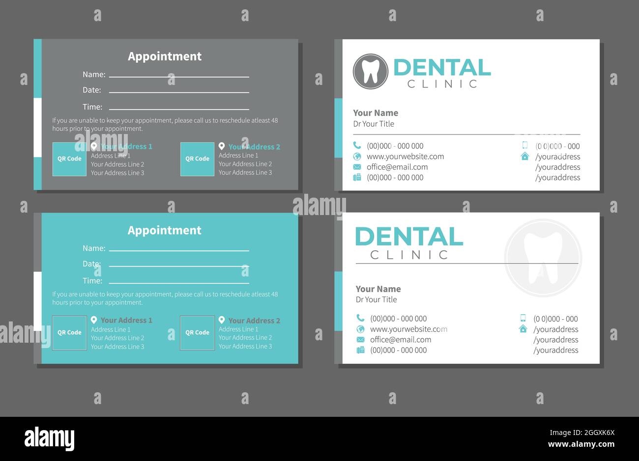 Dental Dentist Business Card Stock Vector Image & Art - Alamy