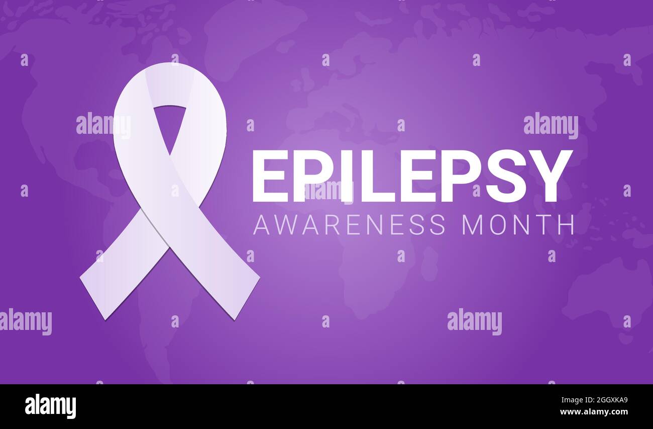 Epilepsy Awareness Month Purple Ribbon Background Illustration Stock ...