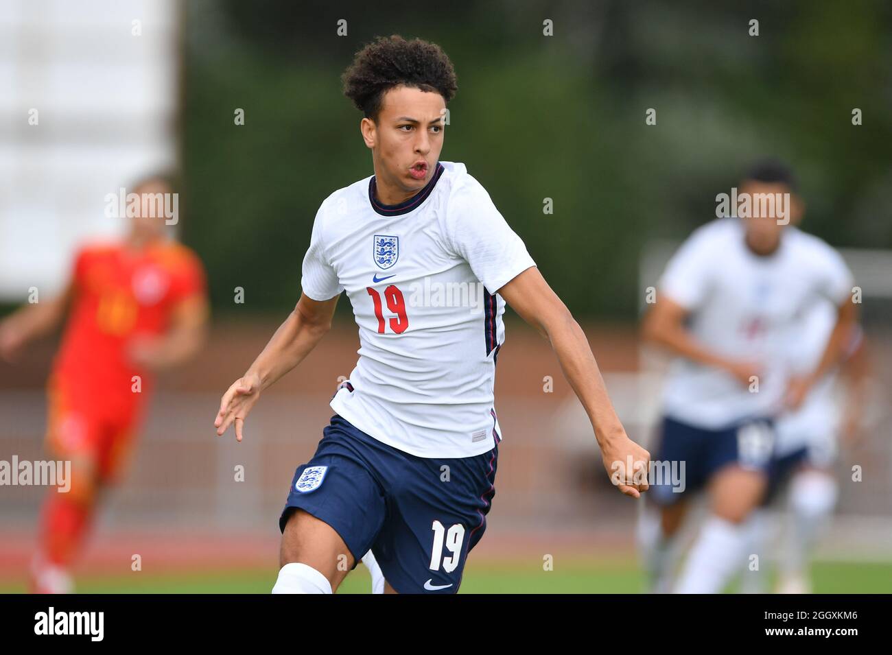 England's Kaide Gordon during the international friendly at the Spytty ...